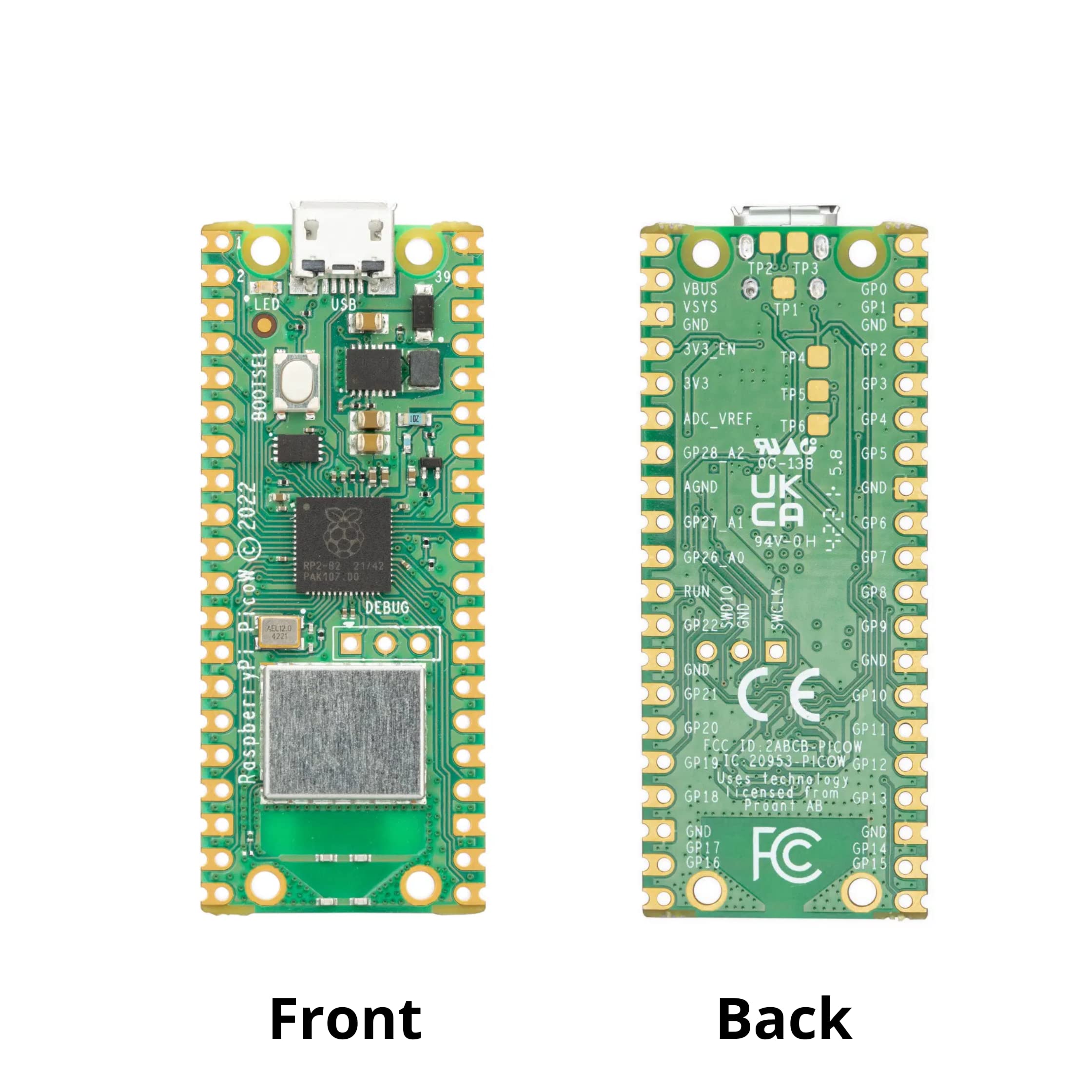 Vis Viva Raspberry Pi Pico W (Wireless, WiFi) Basic Kit (PICO-W)