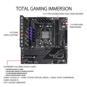 ASUS ROG CROSSHAIR X670E GENE WIFI 6E Socket AM5(LGA 1718) Ryzen 7000 mATX gaming motherboard (16+2 power stages, PCIe® 5.0, DDR5,USB 3.2 Gen 2x2 front-panel, USB4® ports, Wi-Fi 6E)