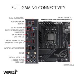 ASUS ROG CROSSHAIR X670E GENE WIFI 6E Socket AM5(LGA 1718) Ryzen 7000 mATX gaming motherboard (16+2 power stages, PCIe® 5.0, DDR5,USB 3.2 Gen 2x2 front-panel, USB4® ports, Wi-Fi 6E)