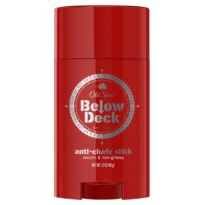 old spice below deck anti-chafe stick 1.7oz - smooth, non-greasy skin moisturizer for sensitive skin, pack of 3