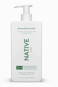 native eucalyptus & mint 2-in-1 shampoo and conditioner, scalp refreshing |sulfate free, paraben free, dye free, with naturally derived clean ingredients| 16.5 oz