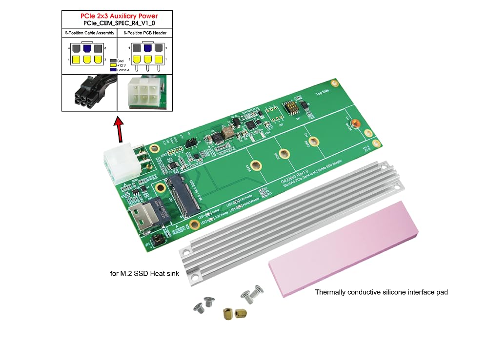 Micro SATA Cables | SlimSAS 4i PCIe 4.0 M.2 NVMe SSD Adapter