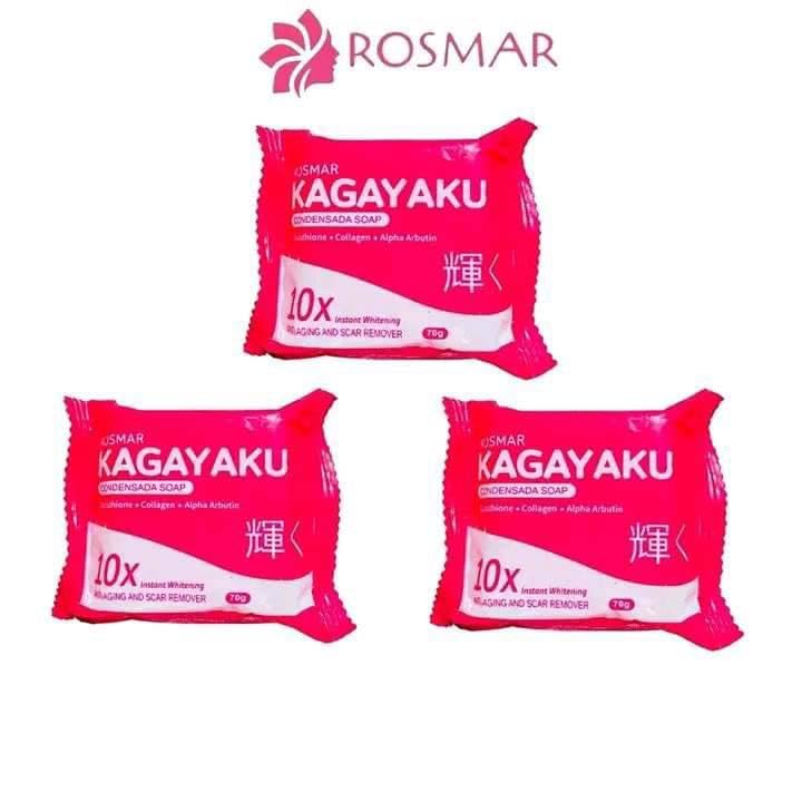 ROSMAR KAGAYAKU 3 Bars CONDENSADA Face & Body Soap, 70g Each