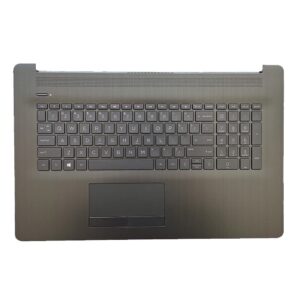 wzqrps replacement laptop upper case palmrest backlit keyboard non-ptp touchpad assembly part for hp 17 by/ca l22749-001 gray