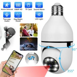 1080P Outdoor HD Night Vision Light Plug 360° Panoramic Surveillance Camera Smart Security WiFi Wireless Camera