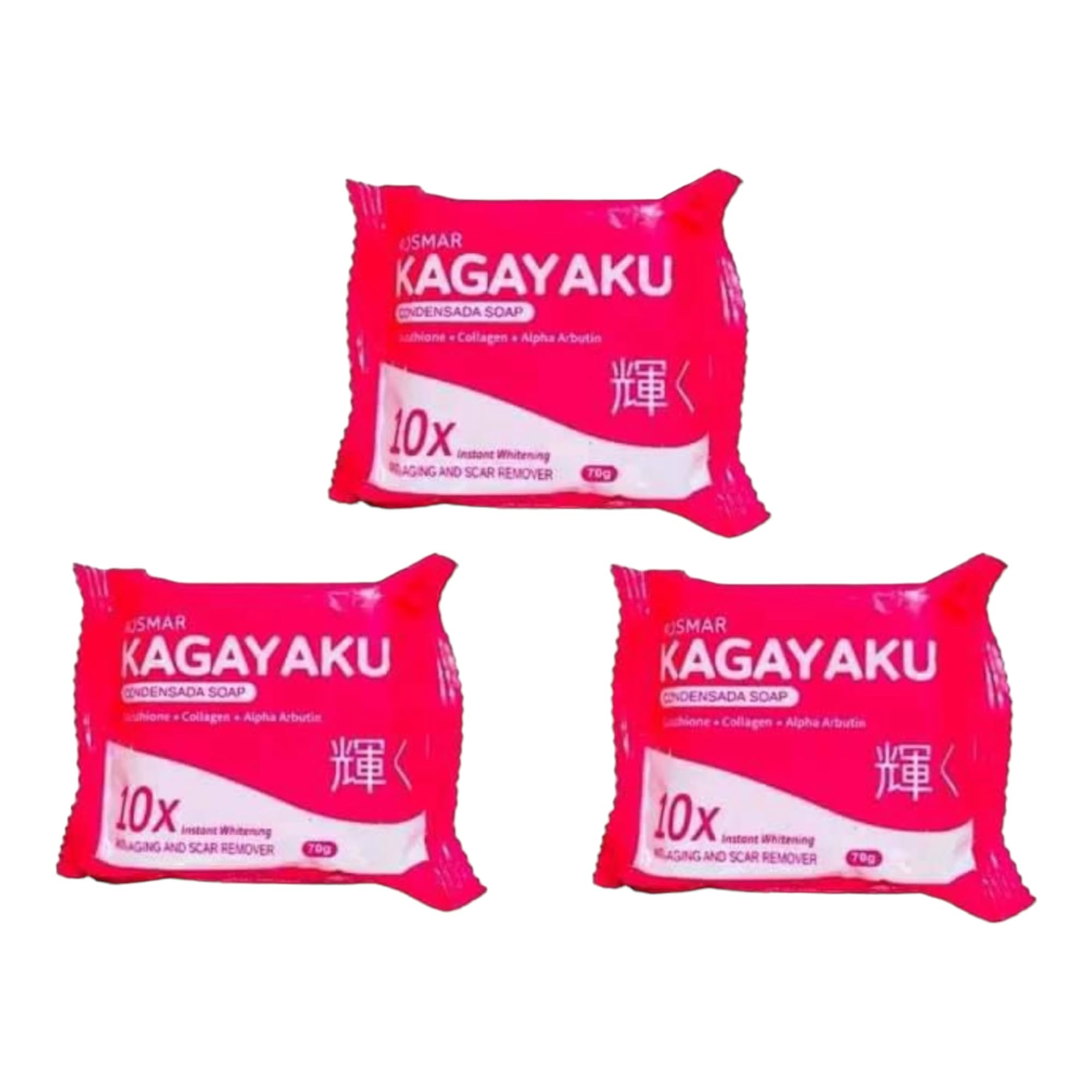 ROSMAR KAGAYAKU 3 Bars CONDENSADA Face & Body Soap, 70g Each