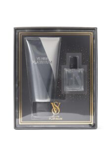 victoria's secret platinum mini fragrance duo gift set: mini cologne & travel lotion