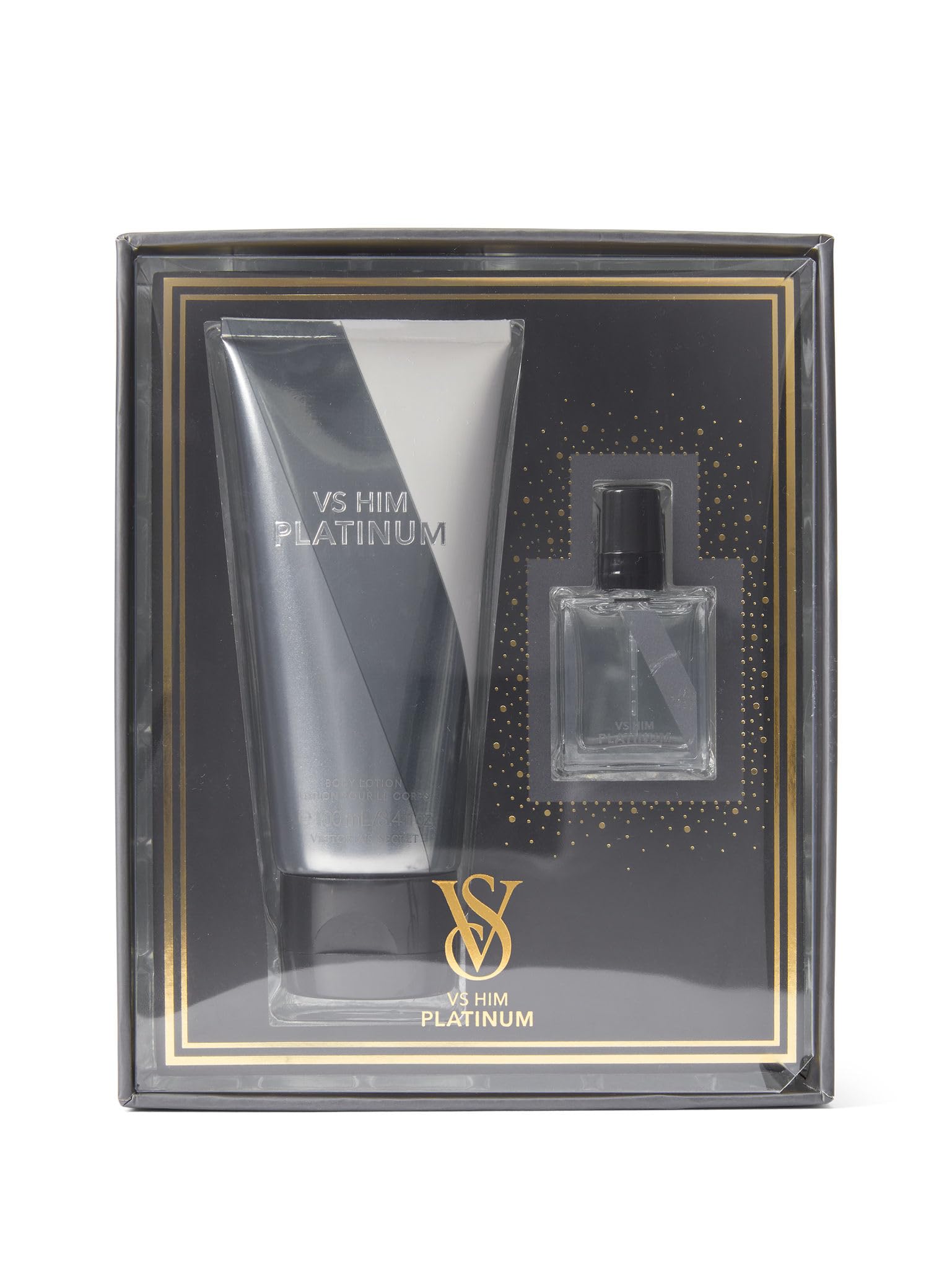 Victoria's Secret Platinum Mini Fragrance Duo Gift Set: Mini Cologne & Travel Lotion