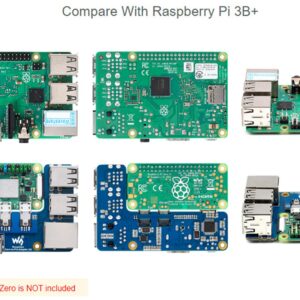 Raspberry Pi Zero to Pi 3B/3B+ Adapter, Connect Raspberry Pi Zero/W/Zero 2 W to Replace Raspberry Pi 3 Model B/3B+, Compatible with Pi 3B/3B+ Hats, Support 1-CH RJ45 Ethernet Port, 10/100 M Adaptive