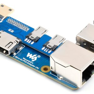 Raspberry Pi Zero to Pi 3B/3B+ Adapter, Connect Raspberry Pi Zero/W/Zero 2 W to Replace Raspberry Pi 3 Model B/3B+, Compatible with Pi 3B/3B+ Hats, Support 1-CH RJ45 Ethernet Port, 10/100 M Adaptive