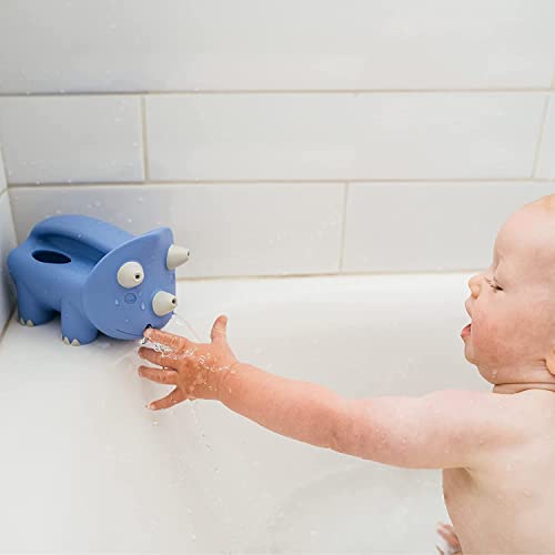 Dr. Brown’s CleanUp Dino-Soft Baby Bath Spout Cover, Soft and Safe on Tub Faucet and Dinosaur Pour & Roar Watering Can Kids Toy,Certified Plastic Neutral