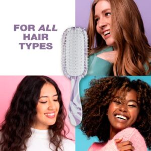 The Knot Dr. hair brush by Conair - Detangling hair brush - Travel Brush - wet brush - Removes Knots and Tangles in wet or dry hair - Purple