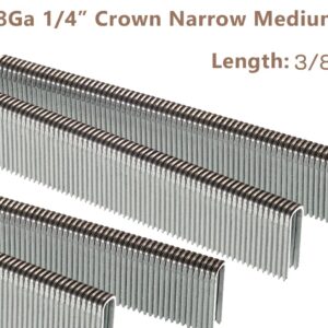 Unicatch 18 Gauge 18Ga Narrow Crown Staples 1/4'' 6.5mm Medium 3/8'' 10mm Long in Length L10 L11 (5,000 pcs)