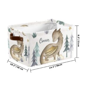 SunFancy Watercolor Dragon Egg Personalized Storage Box Baskets Wardrobe Cubes Basket Box for Pet Room Home Office Kitchen 2 Packs