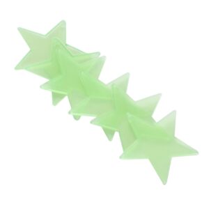 Ellylian 100 Pcs Glow in The Dark Luminous Stars Noctilucent Plastic Wall Stickers Decals for Home Art Decor Ceiling Wall Decorate Kids Babys Bedroom Room Decorations,Green