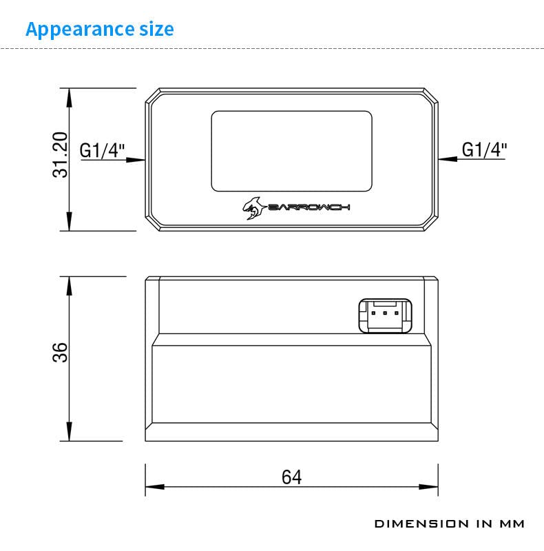 Barrowch OLED Temperature Display with Alarm and Intelligent Shutdown