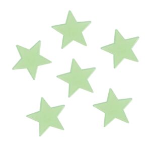 Ellylian 100 Pcs Glow in The Dark Luminous Stars Noctilucent Plastic Wall Stickers Decals for Home Art Decor Ceiling Wall Decorate Kids Babys Bedroom Room Decorations,Green