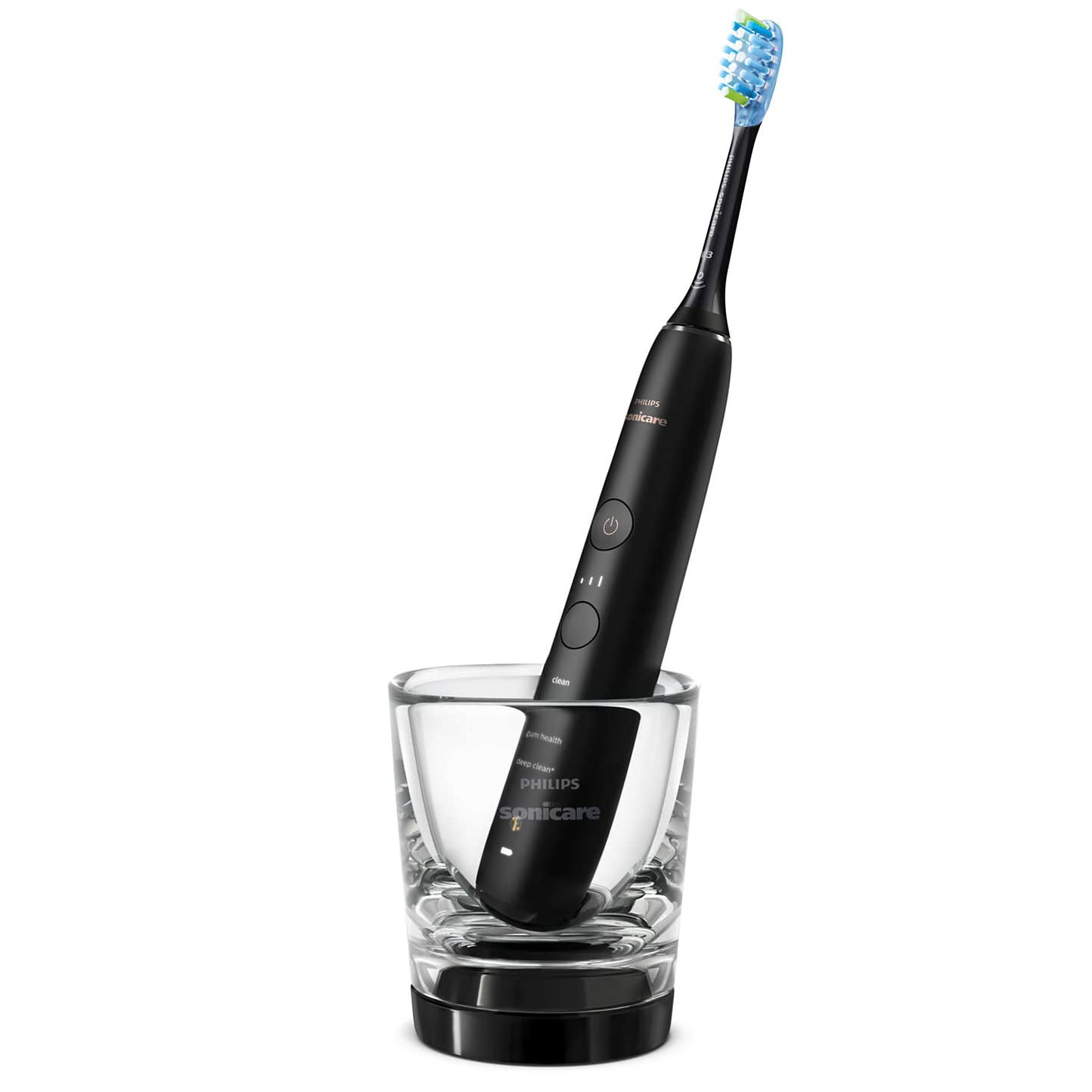 PHILIPS Sonicare DiamondClean 9000 Connected Rechargeable Electric Power Toothbrush, 2-Pack, Black + White - Bluetooth, 3 Intensities, 2 Weeks Operating time - BROAG Random Color Electric Toothbrush