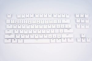 wj forg915 full set of 109/87 keycaps replacement g915/g913/g815/g813 tkl rgb gaming mechanical keyboard (87 keys white g915)