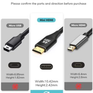 KELink Mini HDMI to HDMI Cable 6FT, [Aluminum Shell, Braided] High Speed 4K 60Hz HDMI 2.0 Cord, Compatible with Camera, Camcorder, Tablet and Graphics/Video Card, Laptop, Raspberry Pi Zero W