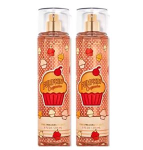 bath & body works bath and body works pumpkin cupcake fine fragrance mist - value pack lot of 2 (pumpkin cupcake), 4 ounce (pack of 2), 8.0 fluid_ounces