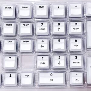 wj forG915 Full Set of 109/87 Keycaps Replacement G915/G913/G815/G813 TKL RGB Gaming Mechanical Keyboard (109 Keys White G915)