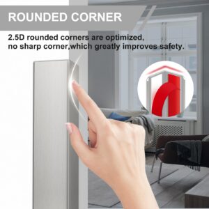 AGHITG Wall Corner Protector,Adhesive Stainless Steel Wall Corner Guard for Wall Protect,59 Inch x 1-3/8 Inch Aluminum Alloy Edge Protector to The Wall from Damage, Scratch by pet. 2PC