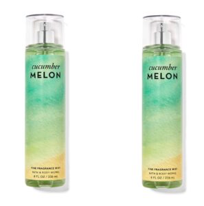 bath & body works bath and body works cucumber melon fine fragrance mist - value pack lot of 2 (cucumber melon), 4 ounce (pack of 2), 8.0 fluid_ounces