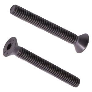 3/8-16 x 2" (10 pcs) flat head socket cap screws, black oxide finish, hexagon socket countersunk head cap screws, 10.9 grade alloy steel, full thread, coarse thread, asme/ansi b18.3-8