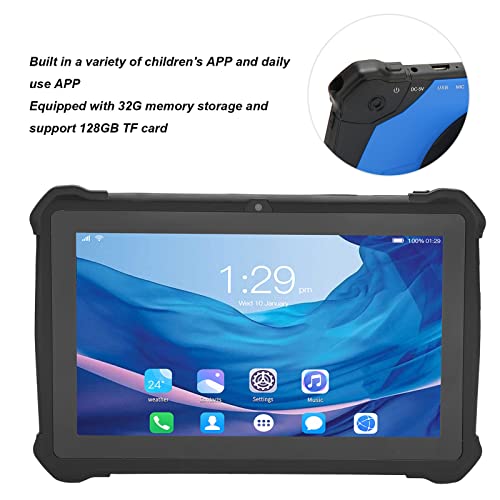 YOKAM Kids Tablet, Childrens Tablet 100240V 7in IPS HD Large Screen for 10 5GWIFI Dual Band for Home US Plug