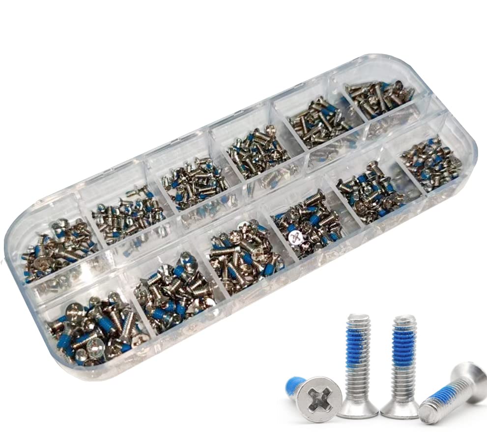 Persberg 360pcs 12size Laptop Notebook Tiny Computer Replacement Electronic Screws Assortment Kit Silver,M2 M2.5 M3,for Lenovo Toshiba Gateway Samsung HP IBM Dell Sony Acer Asus HardDisk SATA SSD(11)