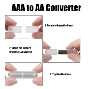 AEDIKO 30pcs AAA to AA Converter AAA to AA Battery Adapter AAA to AA Battery Converter Holder AAA to AA Adapter for AAA to AA Battery