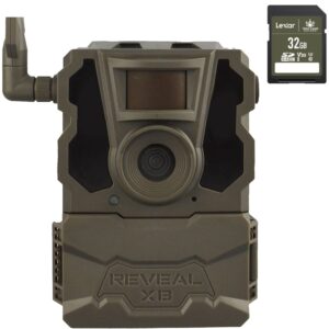 tactacam reveal xb cellular trail camera, no glow - verizon & at&t 32gb sd card