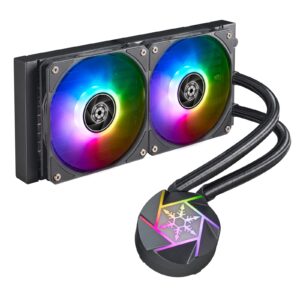 silverstone technology vida 240 slim high performance slim all-in-one liquid cooler, sst-vd240-slim