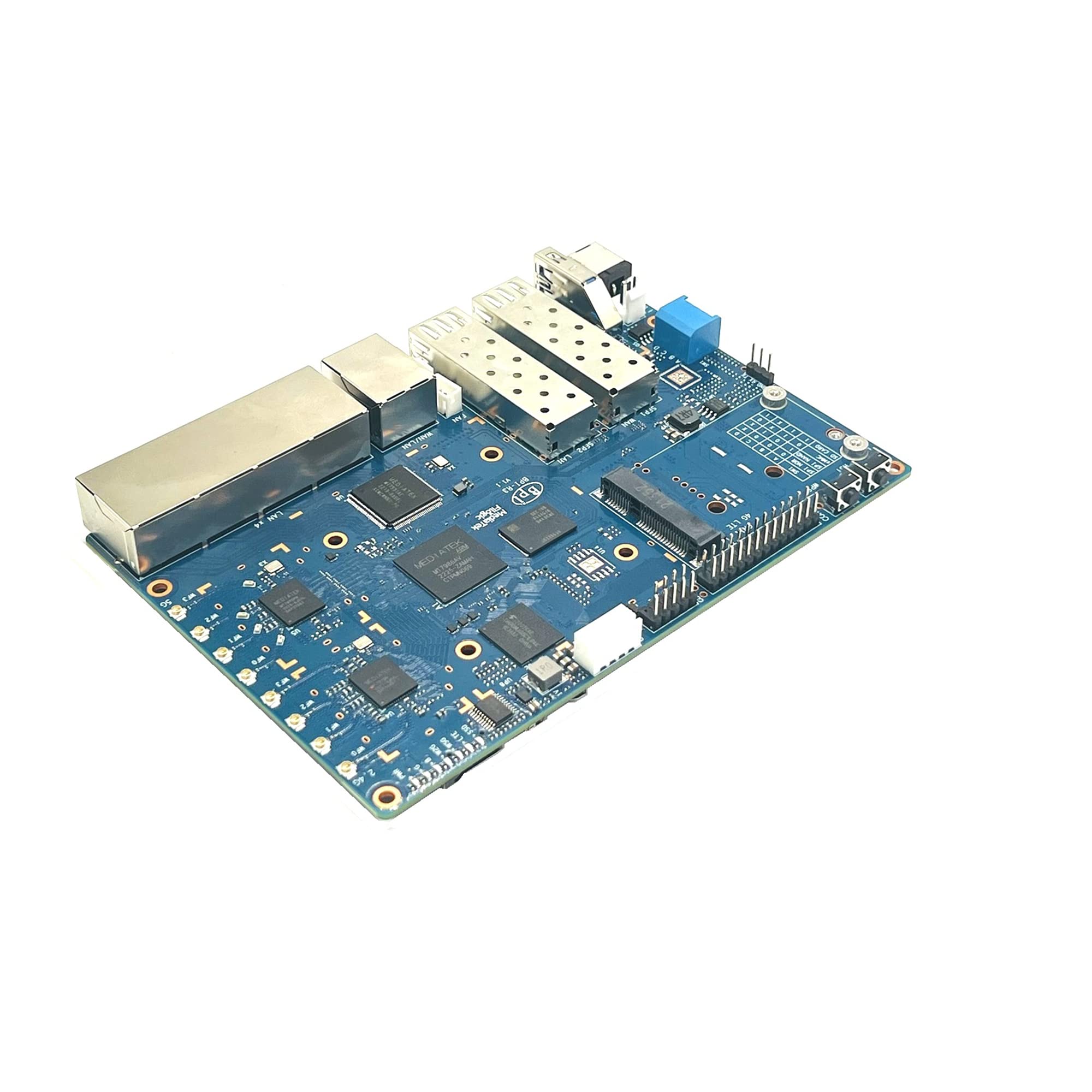 Banana Pi BPI-R3 Router board with MediaTek MT7986(Filogic 830),support Wi-Fi 6/6E,2.5GbE SFP