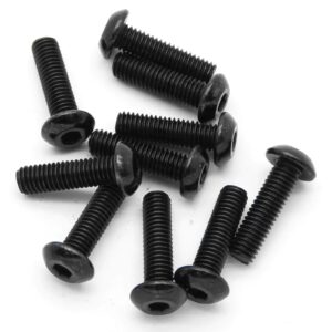 10pcs m5x20mm button head hex machine screw black oxide