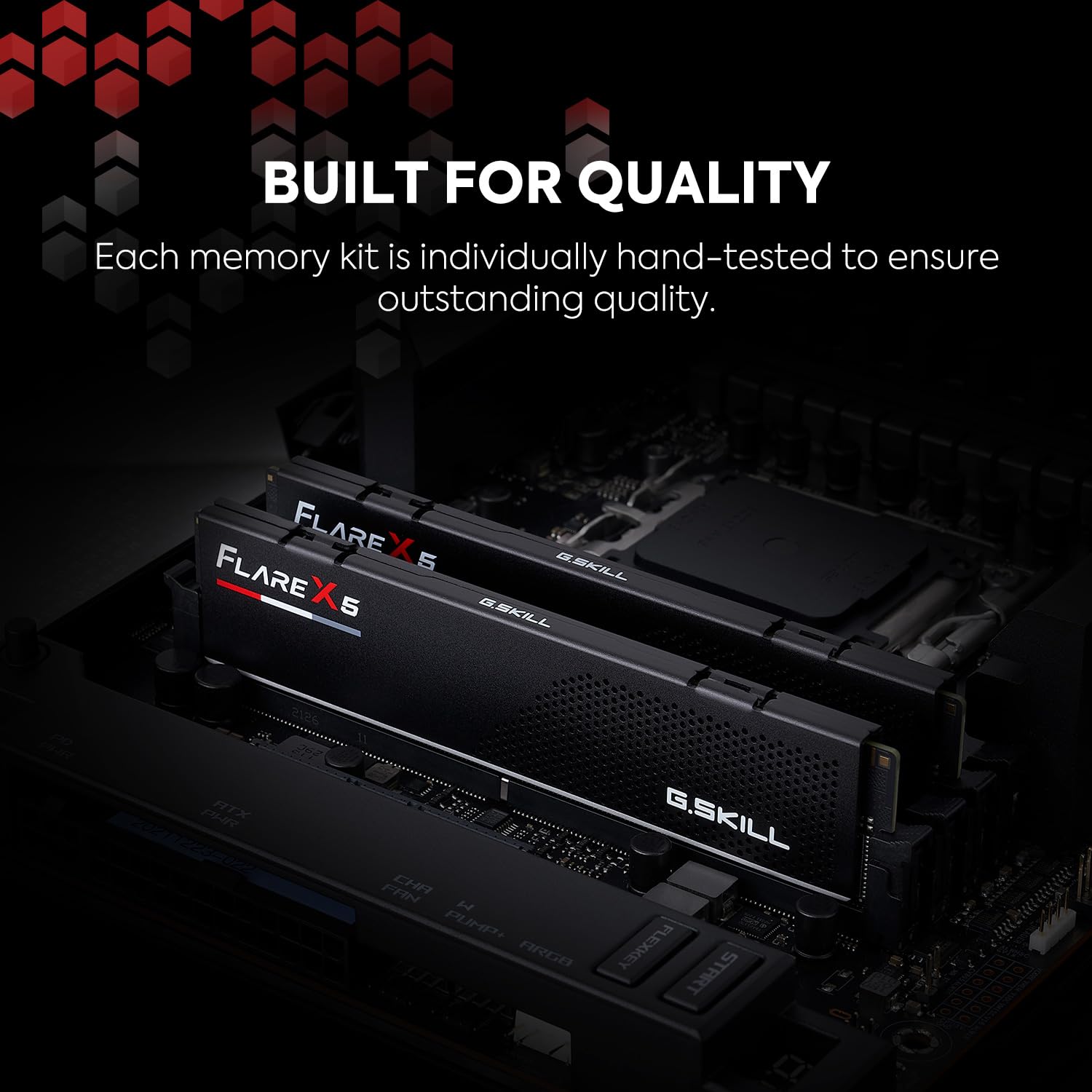 G.SKILL Flare X5 Series (AMD Expo) DDR5 RAM 32GB (2x16GB) 5600MT/s CL36-36-36-89 1.20V Desktop Computer Memory UDIMM - Matte Black (F5-5600J3636C16GX2-FX5)