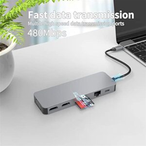 13 in 1 USB C Hub Multiport Adapter, with HDMI, 4K VGA Port, 100W Power Delivery, 3 USB 3.0 5Gbps, SD TF Card, PD Charging Port Docking Station