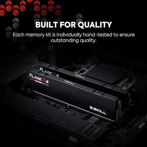 G.SKILL Flare X5 Series (AMD Expo) DDR5 RAM 32GB (2x16GB) 6000MT/s CL32-38-38-96 1.35V Desktop Computer Memory UDIMM - Matte Black (F5-6000J3238F16GX2-FX5)