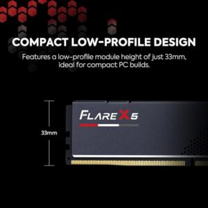 G.SKILL Flare X5 Series (AMD Expo) DDR5 RAM 32GB (2x16GB) 6000MT/s CL32-38-38-96 1.35V Desktop Computer Memory UDIMM - Matte Black (F5-6000J3238F16GX2-FX5)