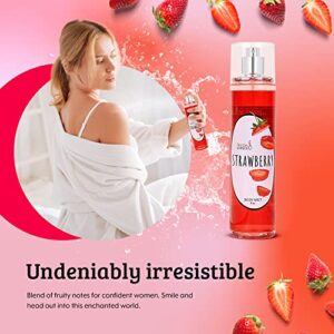 Luxurious Scented Strawberry Fragrance Body Mist A Sophisticated 8 oz Gift Stocking Stuffer Exquisitely Crafted for Women's Sublime Fragrance