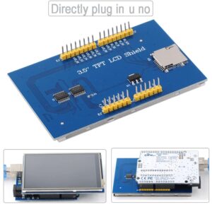 DIYmalls 3.5" inch TFT LCD Display Module ILI9486 Resistive Touchscreen 5V/3.3V 480x320 8-bit Parallel Interface w/SD Card Slot for Arduino U NO Mega-2560