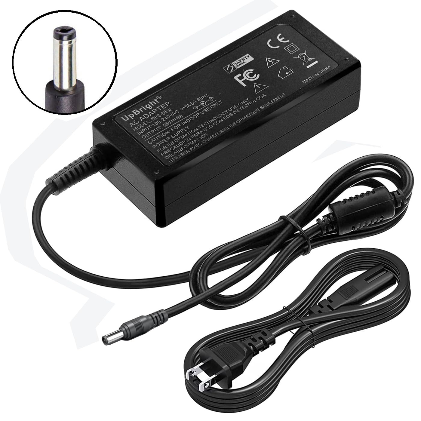 UpBright New Global AC/DC Adapter Compatible with GVM Great Video Maker 1500D GVM-1500D RGB LED Light 75W Bi-Color 3200K-5600K Video Lighting DC 15V Power Supply Cord Cable Battery Charger Mains PSU