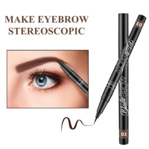 MARIA AYORA Liquid Eyebrow Pencil,Brow Tint Pen With Micro Brush Tip,Longlasting,Waterproof,Smudgeproof Eye Brow Makeup,Light Grey(Pack of 2)