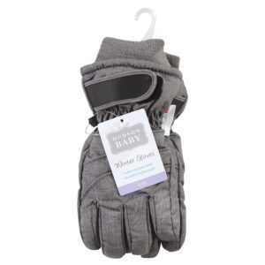 Hudson Baby Unisex Snow Gloves, Heather Charcoal, 6-8 Years