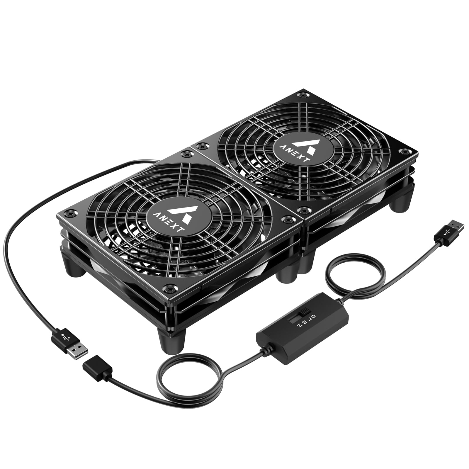 ANEXT Cooling Case Fan, USB Computer Fans, Cooling Fan for Receiver DVR Xbox TV Box Router 240mm x 120mm 5V USB Power