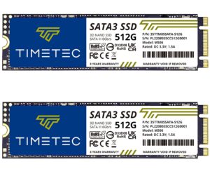 timetec 512gbx2 (2 pack) ssd 3d nand sata iii 6gb/s m.2 2280 ngff 256tbw read speed up to 550mb/s slc cache performance boost internal solid state drive for pc computer laptop and desktop