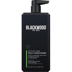 blackwood for men active man daily conditioner - men's thickening conditioner for hair loss & dandruff - deep treatment for shine - natural vegan formula - sulfate, paraben, & cruelty-free (17 oz)