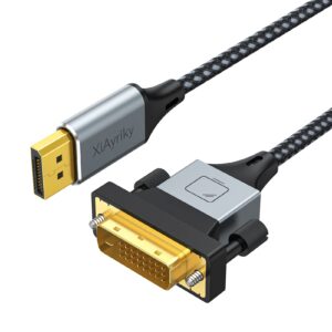 XiAyriky DisplayPort to DVI Cable 6 FT 2-Pack, DP to DVI Cable Cord Male to Male, Gold-Plated Nylon Braided for Computer, Monitor and Other Brand