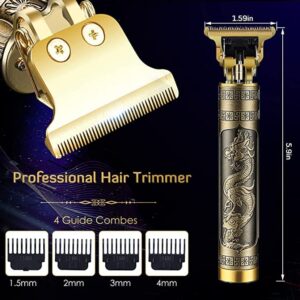 Professional Cordless Hair Trimmer, T-Blade Hair Clippers for Men, Zero Gapped Trimmer Rechargeable Beard Trimmer Edgers Clippers, 1600.0 Ounce